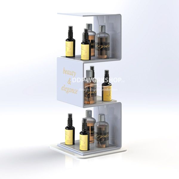 Waterfall Cosmetic Display Counter Merchandiser | Cosmetic Displays