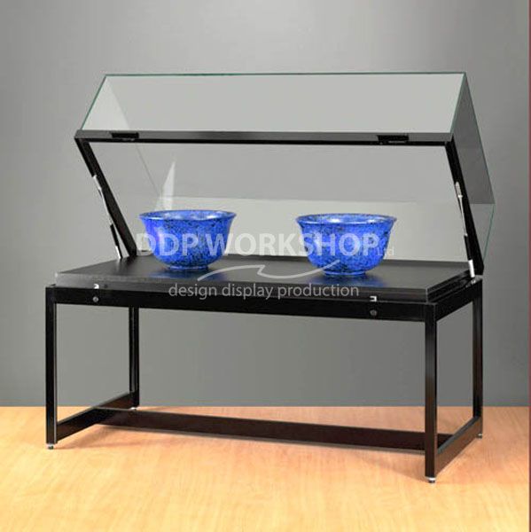 Table display case TGV-1000-250-Black | Display Cabinets & Cases
