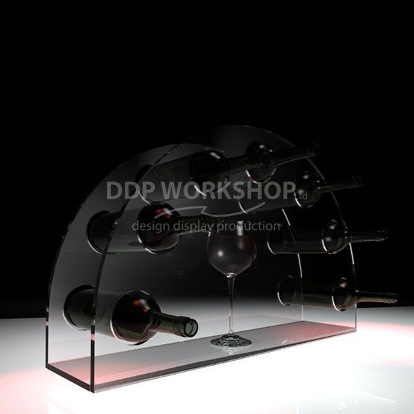 Crescent Wine Display Stand - 7 | Counter and Table Top Displays Retail ...